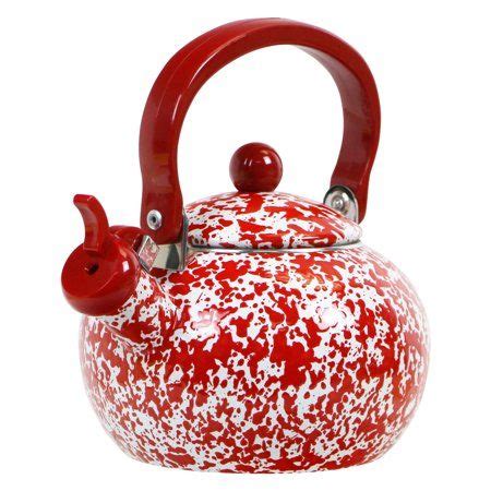 Calypso Basics Marble Effect Harvest Whistling Teakettle Red Marble