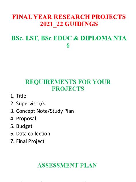 final year research projects pdf conservation biology biodiversity