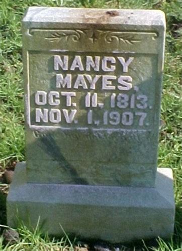 Nancy May Mayes 1813 1907 Find A Grave äreminne