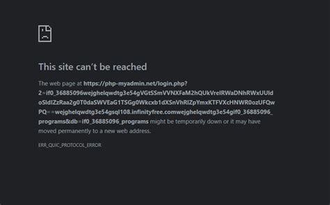 I Cant Access My Phpmyadmin Panel Hosting Support Infinityfree Forum
