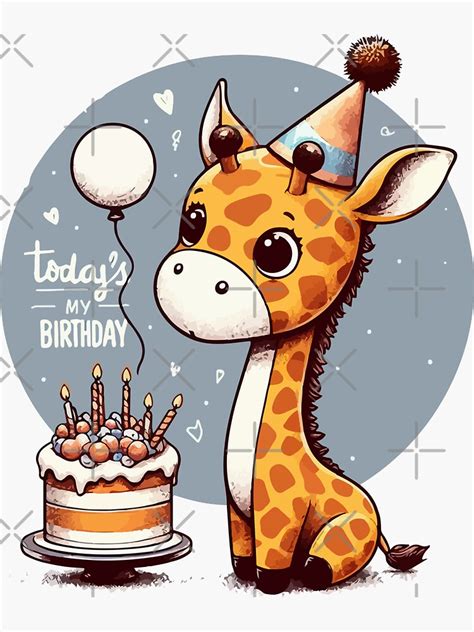 Funny Giraffe Happy Birthday