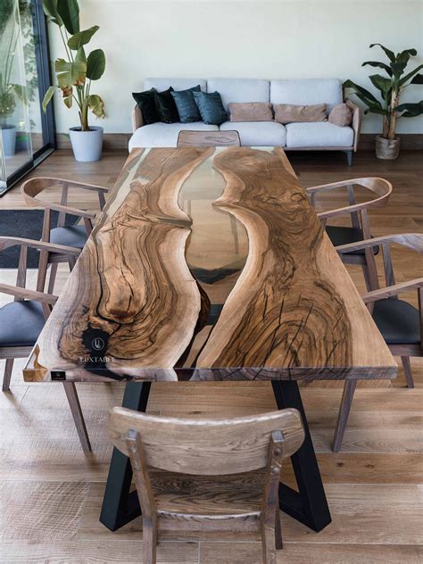 Bespoke Solid Wood And Resin Dining Tables Custom Epoxy Resin Tables
