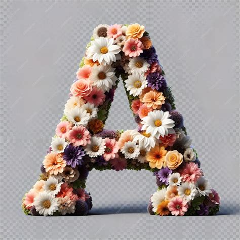 Premium Photo A Letter A With Flowers And The Letter A On It