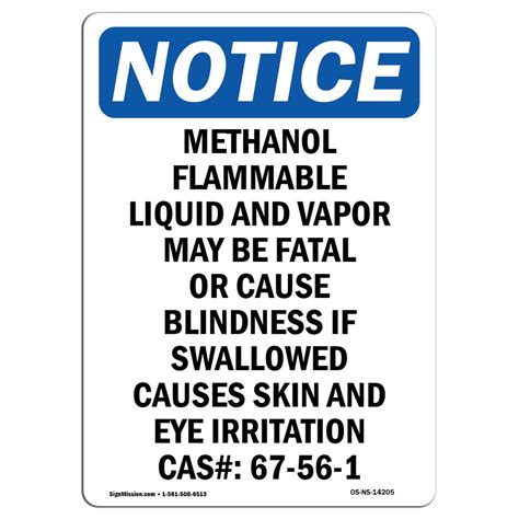 Signmission Methanol Flammable Liquid And Sign Wayfair