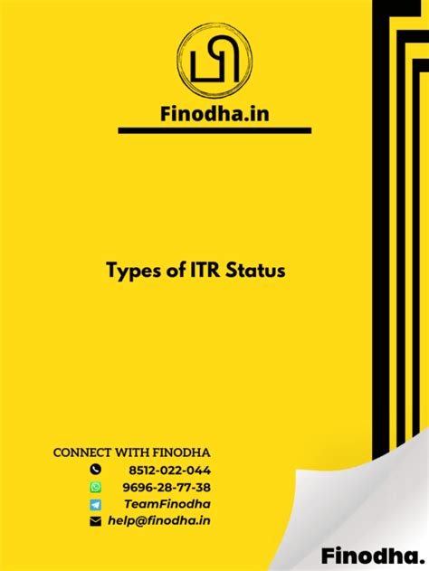 Types Of Itr Status Online Itr Efiling Financial Year 21 22 22 23
