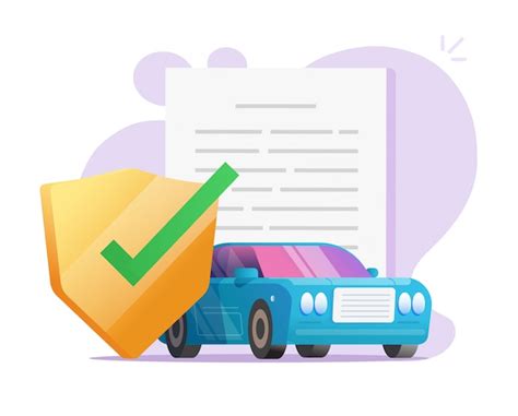 Premium Vector Car Insurance Coverage Protection Contract Document