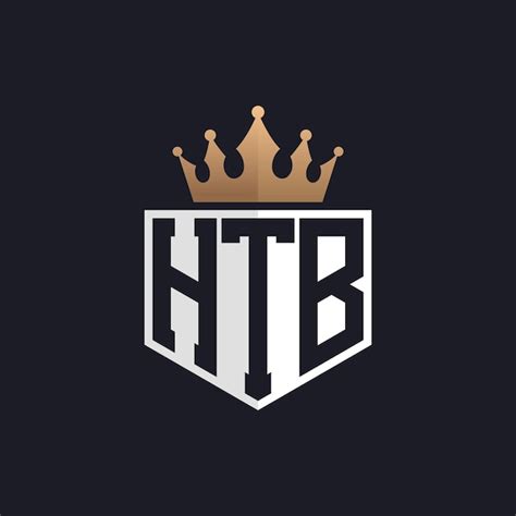 Premium Vector Luxury Htb Logo With Crown Elegant Initials Htb Letter