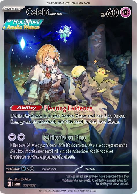 Pikachu Watson Amelia Watson Amelia Celebi And Gumshoos Pokemon