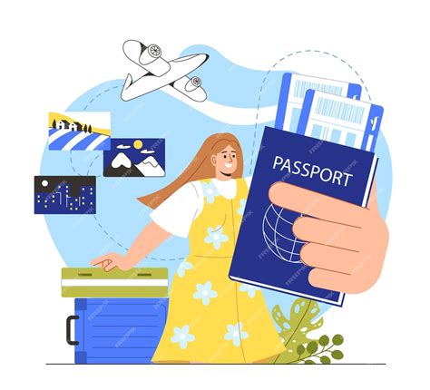 Premium Vector Passport With Boarding Pass Vector Concept