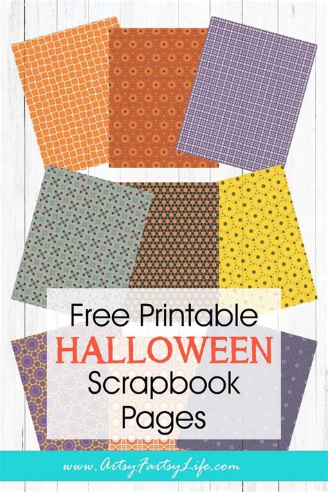 Vintage Halloween Scrapbook Patterns Free Printables For Cozy Spooky