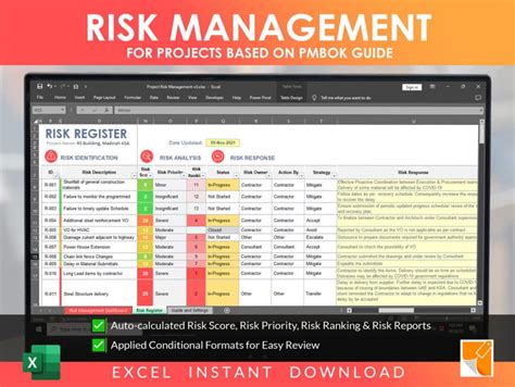 Pmbok Risk Management Template