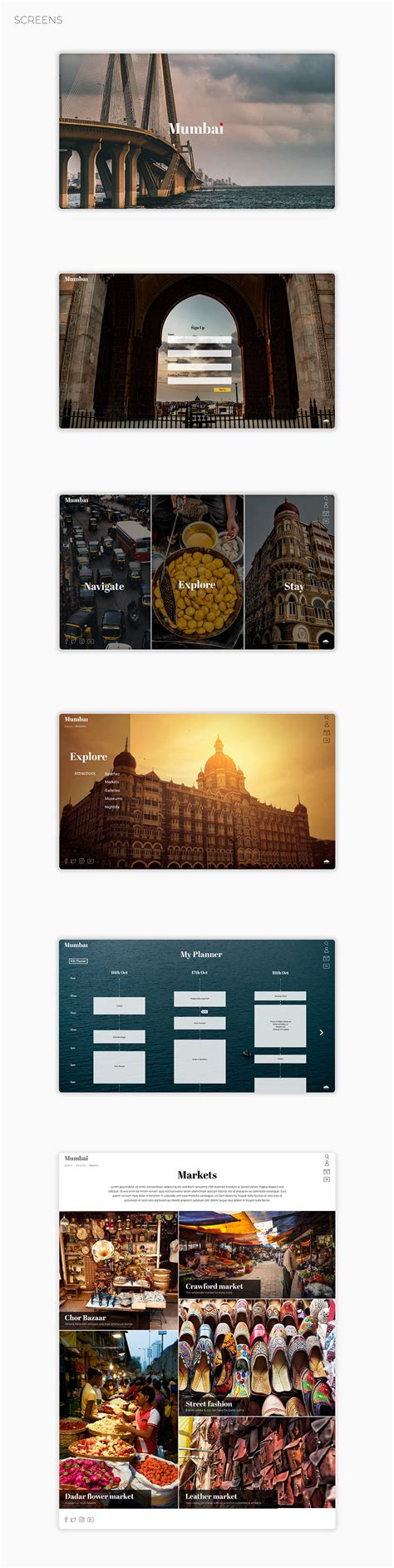 Explore Mumbai UI UX Behance