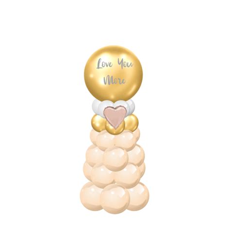 White Column Spiral Pair Balloonzilla