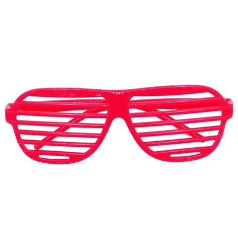 Neon Pink Plastic Glasses For Adults Party Expert