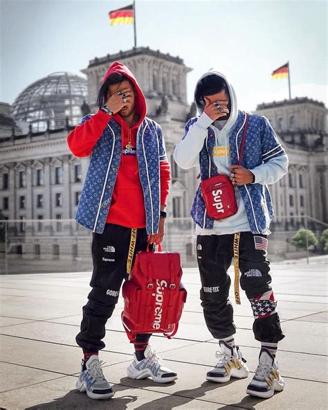 Louis Vuitton And Gucci Basketball Supreme Streetwear Outfit Supreme