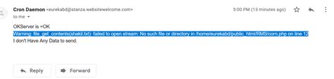 Php Cron Job From Cpanel Retunning Error While Running Script From