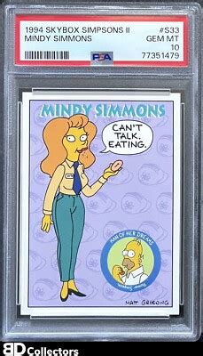 Mindy Simmons Psa 10 Pop 2 S33 1994 Skybox Simpsons Ii Gem Mint Ebay