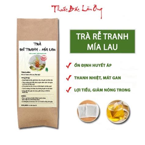 Trà Rễ Tranh Mía Lau Túi Lọc Thanh Nhiệt Mát Gan Bịch 30 Túi Lọc