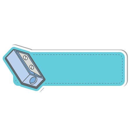 Pencil Sharpener Cute Label Name Tags Sticker 12420321 Png