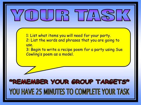 Ppt Recipe For A Class Outing Powerpoint Presentation Free Download