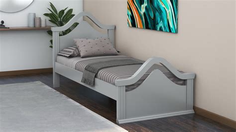 Pat Sofia 90x200 Cm Mdf Lemn Masiv Fag Gri Vreimobilaro