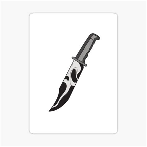 Ghost Face Knife Sticker For Sale By Stickumupwitch Redbubble