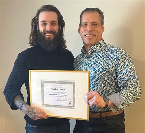 Congratulations To Phabien Doiron Who Recently Certified As An Emotional Fitness® Instructor And
