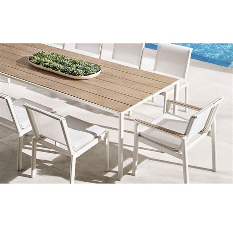 Marino Aluminum Rectangular Dining Table Terrasse