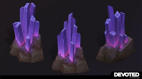 Artstation Crystal Mining Node Crystals Monster Concept Art