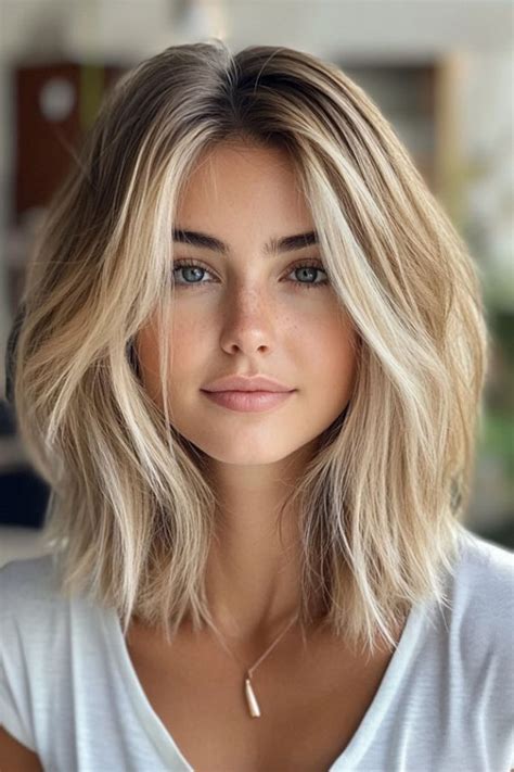 37 Trendy Shoulder Length Bob Hairstyles Sun Kissed Blonde Airy