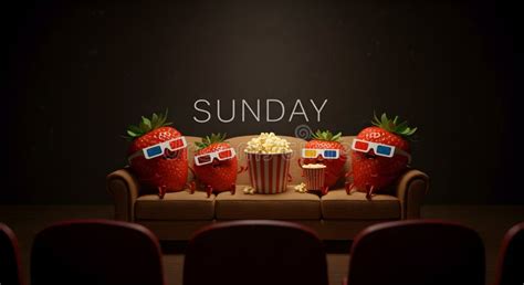 Sunday Couch Strawberry Theater Relaxing Movie Night With Snack