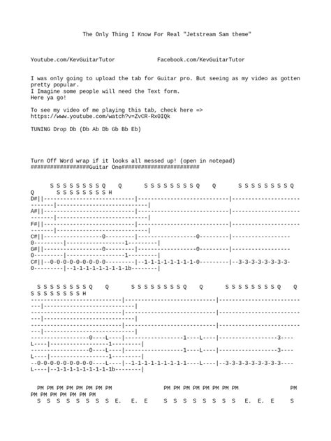 Jetstream Sam Theme Guitar Tab Pdf Celtic Musical Instruments