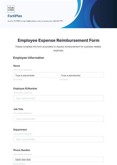 Free Reimbursement Form Templates To Edit Online