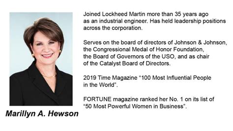 Marilyn Procaccini On Linkedin Great Interview With Marillyn Hewson Even In “retirement” She