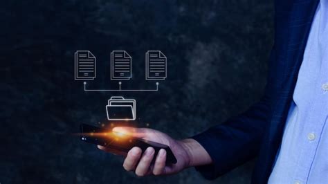 Premium Photo Document Management System Dms On Smartphone Online Documentation Database