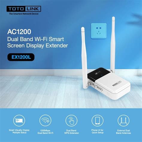 Totolink Totolink Ac1200 Range Extender With Smart Facebook