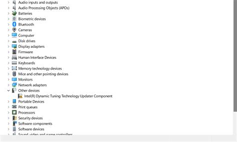 Missing Driver For Intelr Dynamic Tuning Technology Updater Component