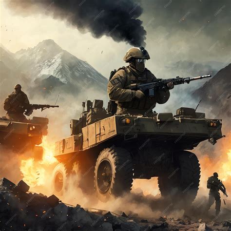 Military Operation War Scene Gaming Background Battle Field 4k