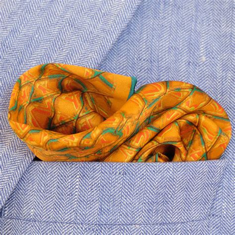 Sonar Pocket Square Geoff Stocker Silk Accessories
