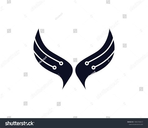 Wings Tech Logo Template Design Vector Stock Vector Royalty Free