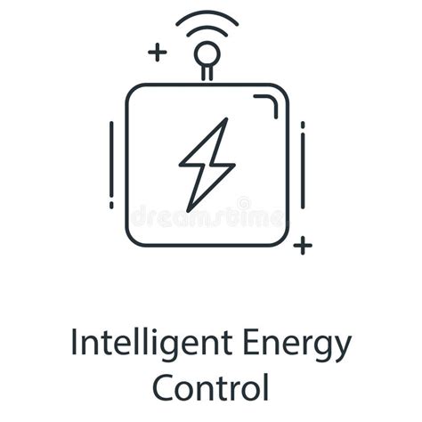 Intelligent Energy Control Icon Vector Design Stock Illustration