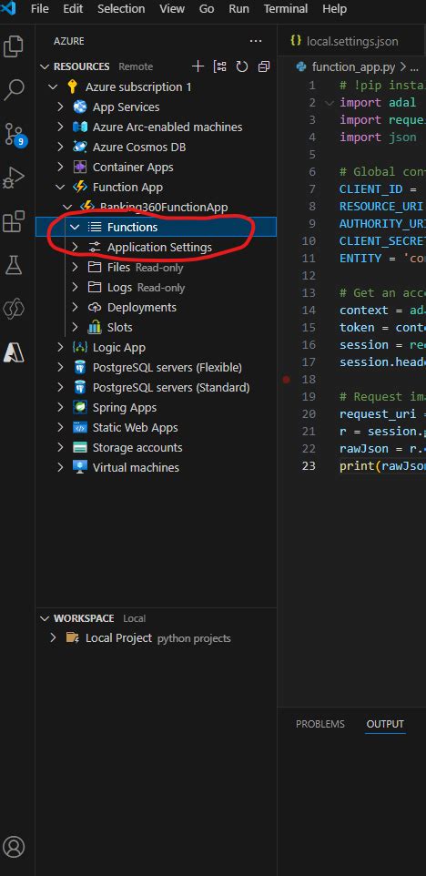 Function Disappearing In Vs Code Parallelly In Azure Portal Also