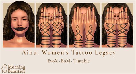 Second Life Marketplace Morning Beauties Ainu Womens Tattoo Legacy