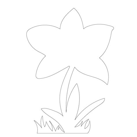 Premium Vector Contour Sketch Grass And Flower