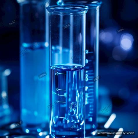Ai创作图实验室 玻璃器皿 试管 液体 科学 实验 研究 蓝色 容器 试剂 化学 仪器 分析 检测 样本 昵图网