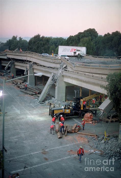 Rescue Crews Cypress Freeway Collapse Loma Prieta Earthquake 1989