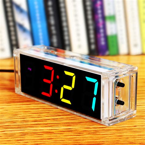 Gikfun Colorful Digital Led Electronic Alarm Clock Diy Kits Soldering