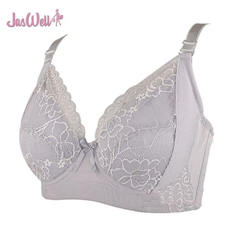Jaswell Women Plus Size Bra Cotton Sexy Lace Push Up Bras Intimate