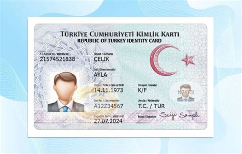 Turkey Id Card Template Psd Turkish Id Scan