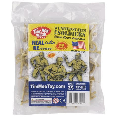 Timmee Recast Dk Novelty Tan Plastic Army Men Ww2 Tim Mee Soldier
